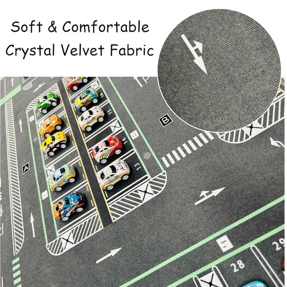 Other | Nwot Kids Car Mat Play Rugs Parking Lot Floor Mat Reading Area ...